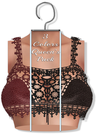 Second Life Marketplace - [[ Masoom ]] Milla Top- 3 Clr Queens Pack- ADD-