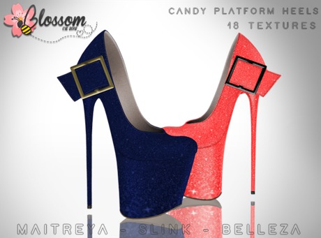 Second Life Marketplace - ::BLOSSOM:: Candy Platform Heels [MEGAPACK]