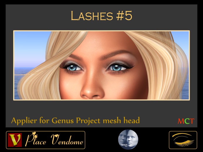Second Life Marketplace - .:Place Vendome:. Lashes applier #5 for GENUS ...
