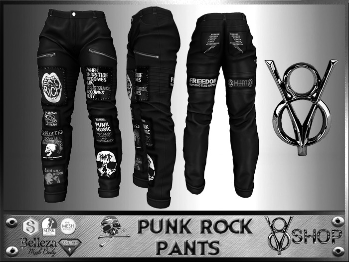 Second Life Marketplace - **DEMO** +V8 SHOP+ PUNK ROCK PANTS