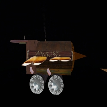 Second Life Marketplace - Steampunk Gypsy Wagon
