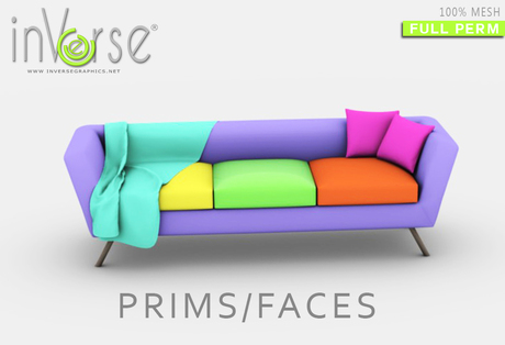 Second Life Marketplace - ☰ inVerse ☰ Sofa #8 full permission