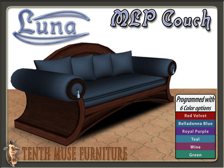 Second Life Marketplace - Luna Velvet Couch w/MLP Animations
