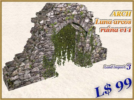 Second Life Marketplace - ARCH Luna arcos ruina v1 1 (3 LI) (Full perm)
