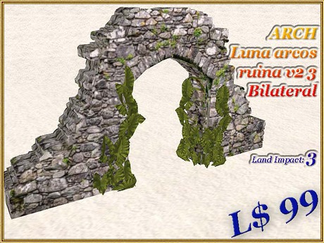Second Life Marketplace - ARCH Luna arcos ruina v2 3 Bilateral (3 LI ...