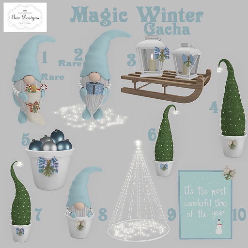 Second Life Marketplace - Bee Designs Magic Winter Gacha 5