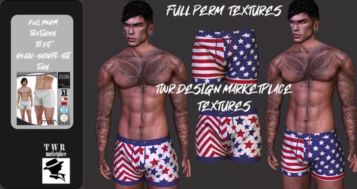 Second Life Marketplace - TEXTURE to fit beach-shorts - Full Perm
