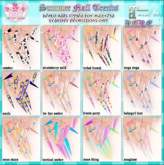 Second Life Marketplace - .tsg. Summer Nail Trends - babygirl Font