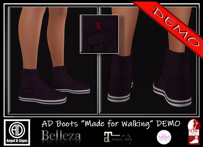 Second Life Marketplace - AD Boots "Made for Walking" DEMO