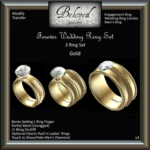 Second Life Marketplace - Beloved Jewelry : Forever Engagement Wedding ...