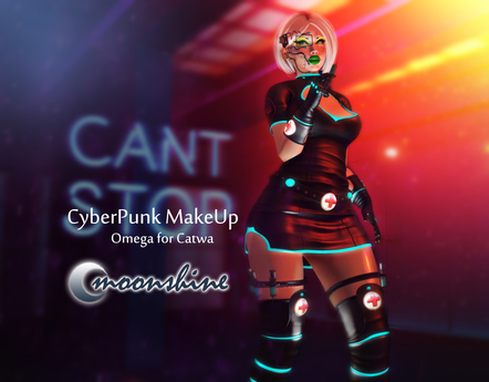 Second Life Marketplace - ::moonshine:: CyberPunk MakeUp Omega (catwa)
