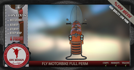 Second Life Marketplace - Fly MotorBike Full Permission Efe Design