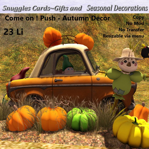 Second Life Marketplace - Come on ! Push - Autumn Decor By Snuggles Boxed