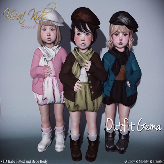 Second Life Marketplace - [Vk!] Outfit Gema-Set_Cyan_BOX