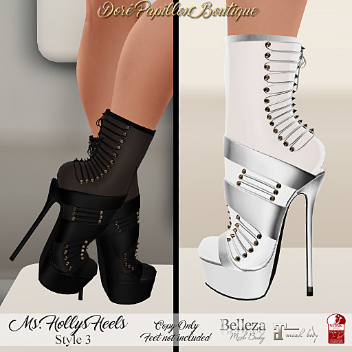 Second Life Marketplace - DPB Ms. Hollys Heels Style 3 - White