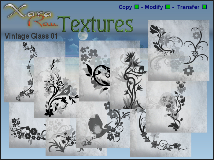 Second Life Marketplace - XR Textures - Glass Vintage 01