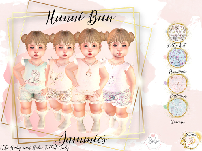 Second Life Marketplace - :Hunni Bun: Kitty Kat Pajamas Bebe ...