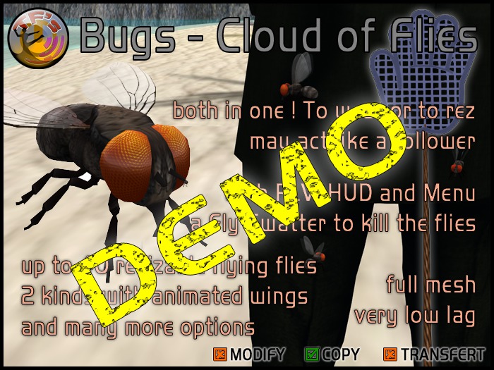 Second Life Marketplace - TFs Bugs - Cloud of Flies - DEMO