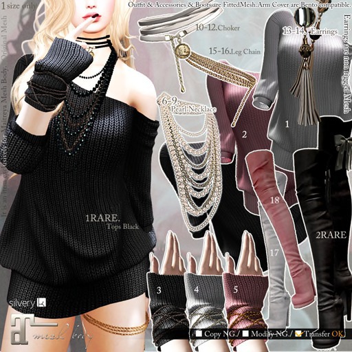Second Life Marketplace - *:..Silvery K..:*Loose feminine(Leg Chain_Gold)16