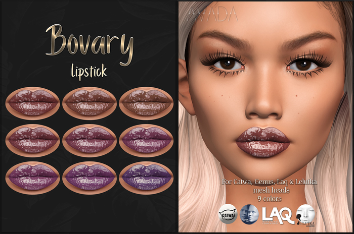 Second Life Marketplace - Avada~ Bovary Lipstick Demo