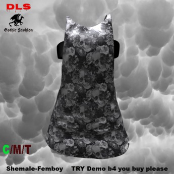Second Life Marketplace - Femb-SPORT_DRESS +CHEST_BAND bwskulls boxed