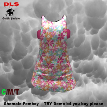 Second Life Marketplace - Femb-SPORT_DRESS+CHEST_BAND flowers1 boxed