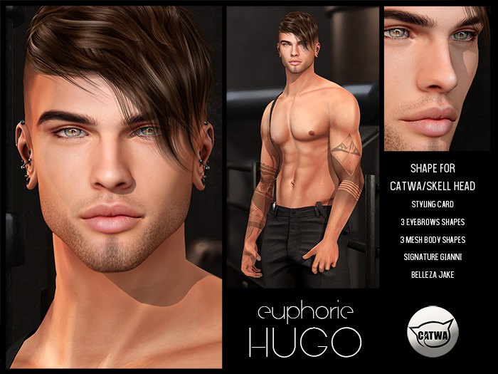 Second Life Marketplace - Euphorie - Hugo Shape - Catwa Skell Head