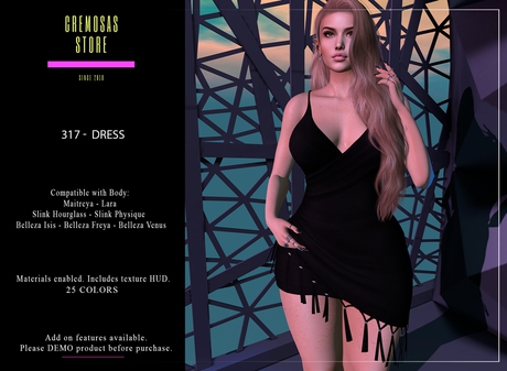 Second Life Marketplace - .:: Cremosas Store ::. 317 - Dress + HUD 25 COLORS