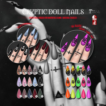 Second Life Marketplace - [ Conviction ] Cryptic Doll Nails - 15 ...