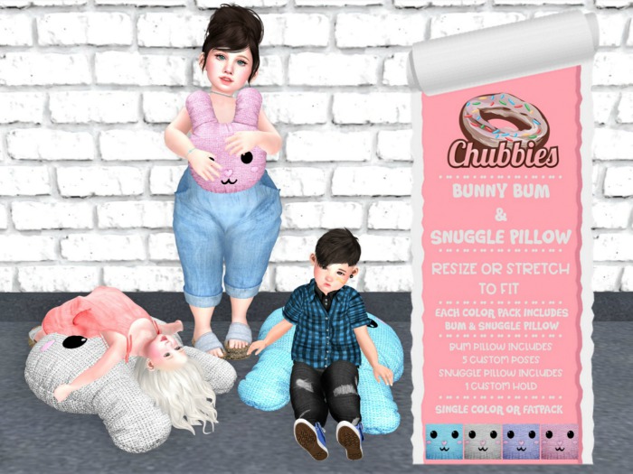 Second Life Marketplace - CHUBBIES - BUM & SNUGGLE PILLOW - PURPLE- ADD ...