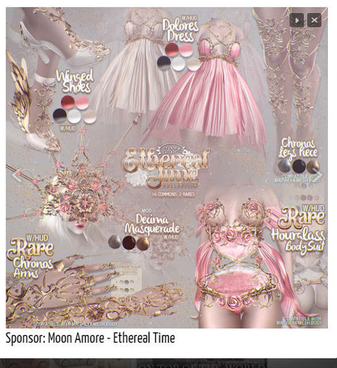 Second Life Marketplace - :Moon Amore: Ethereal Time/ Winged Shoes - SNOW