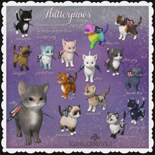 Second Life Marketplace - lassitude & ennui Flutterpaws tabby cat