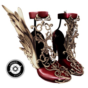 Second Life Marketplace - Ethereal Time Winged Shoes - WINE maitreya ...