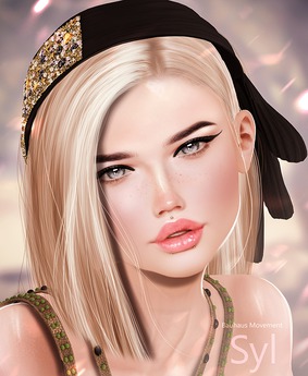 Second Life Marketplace - Bauhaus Movement - Syl Head Wrap / Ecru