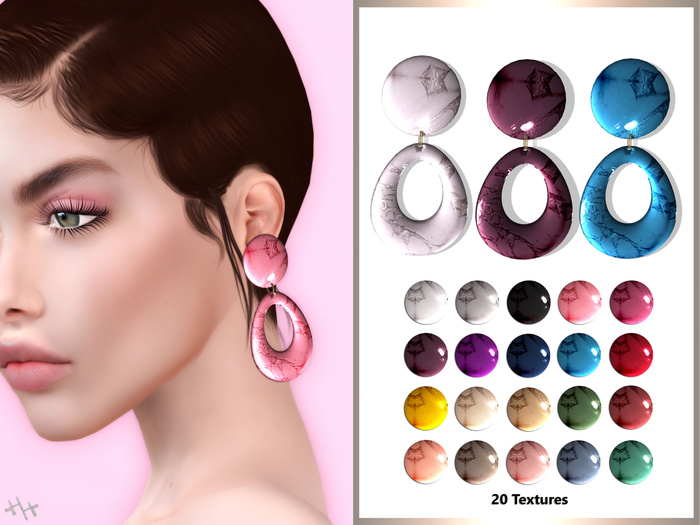 Second Life Marketplace - [hh] Penelope Earrings PACK 1