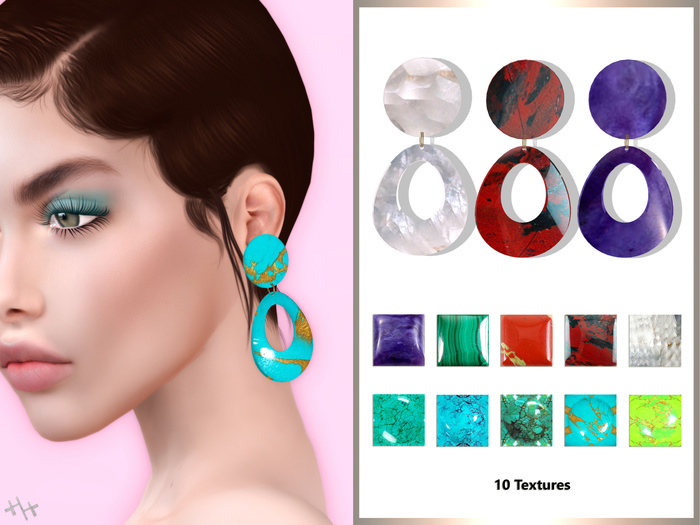 Second Life Marketplace - [hh] Penelope Earrings PACK 2