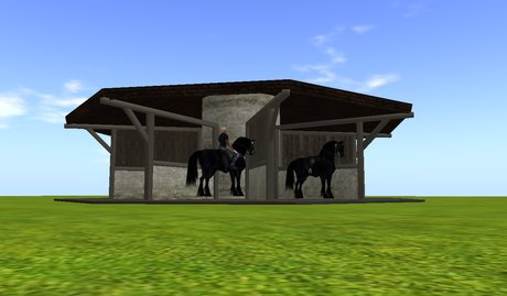 Second Life Marketplace - Stone Octagon Horse Stalls