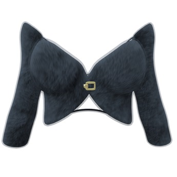 Second Life Marketplace - Kaithleen's Offshoulder Fur Top - Midnight