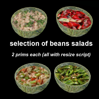 Second Life Marketplace - selection of beans salads (with resize script)