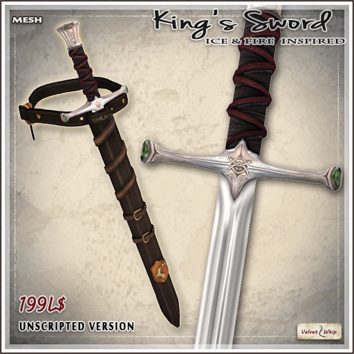 Second Life Marketplace - [V/W] King Sword - Unscripted: Game of ...