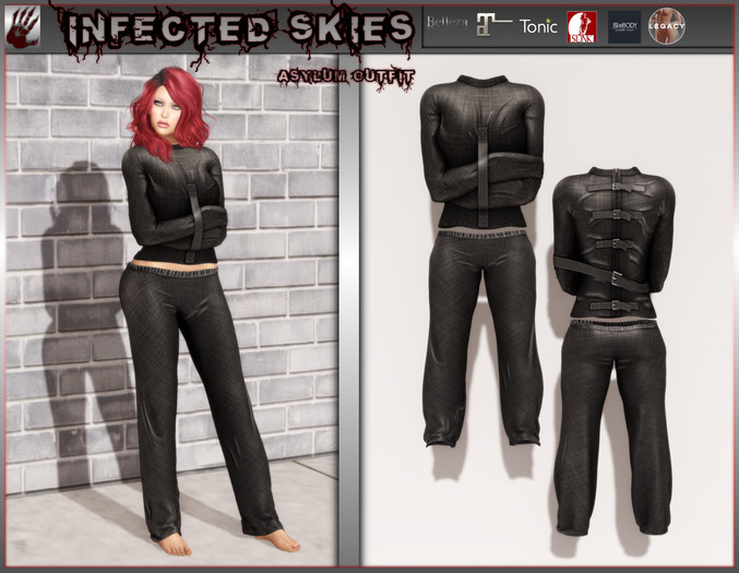 Second Life Marketplace - *IS* Asylum Outfit Female Black