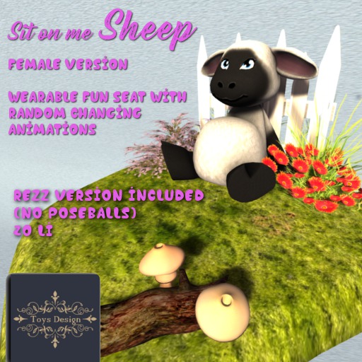 Second Life Marketplace - Sit on me SHEEP Female (box)