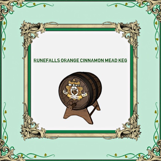Second Life Marketplace - DFS RUNEFALLS ORANGE CINNAMON MEAD KEG TEXTURE