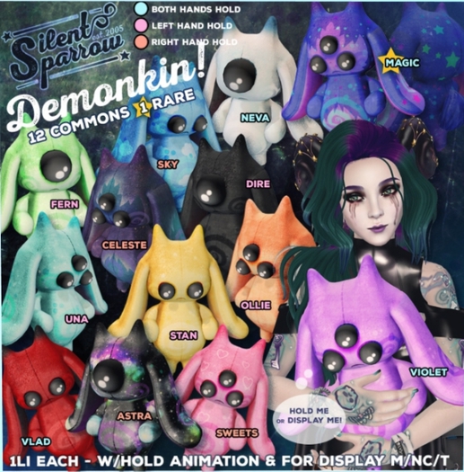 Second Life Marketplace - ~silentsparrow~ Demonkin! - Magic RARE Gacha ...