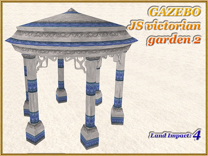 Second Life Marketplace - GAZEBO JS victorian garden 2 (4 LI) (Full perm)