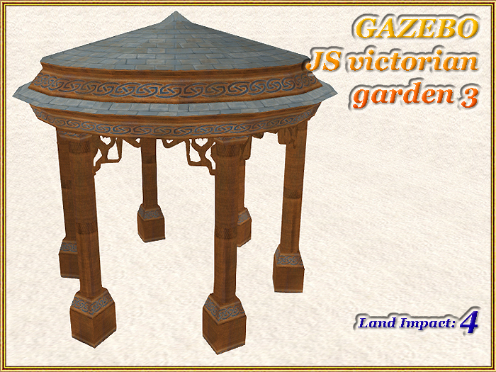 Second Life Marketplace - GAZEBO JS victorian garden 3 (4 LI) (Full perm)