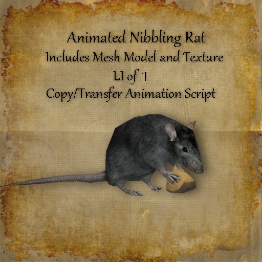 Second Life Marketplace - Bad Katz Animated Nibbling Rat