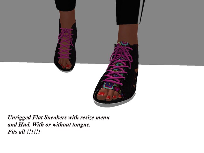 Second Life Marketplace - Unrigged Open Sneakers + Hud