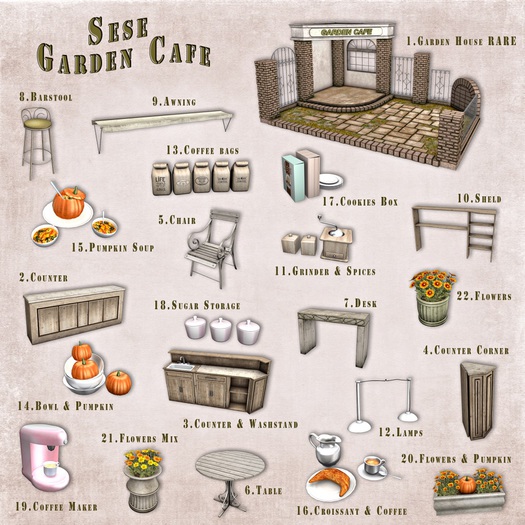 Second Life Marketplace - 10.Sese_Garden Cafe_Sheld