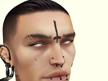 Second Life Marketplace - ::: Core ::: Face Tattoo - Inverted Dripping ...